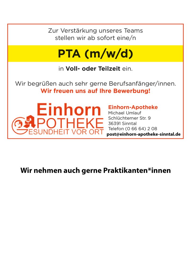 Jobbörse - Standort Würzburg – PTA-Schulen Bayern
